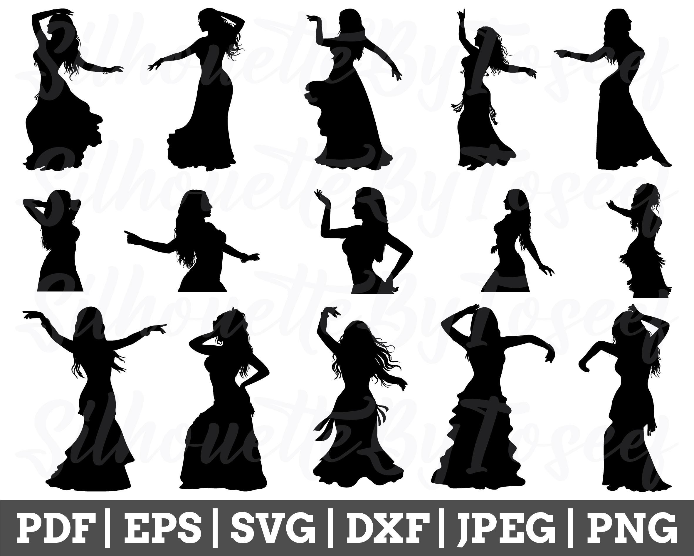 Belly Dancers Svg, Belly Dancers Cut File, Belly Dancer Silhouette ...
