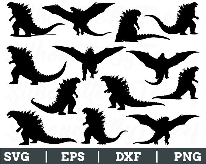 Godzilla Svg Bundle, Godzilla Svg, Godzilla Silhouette, Godzilla Clip ...