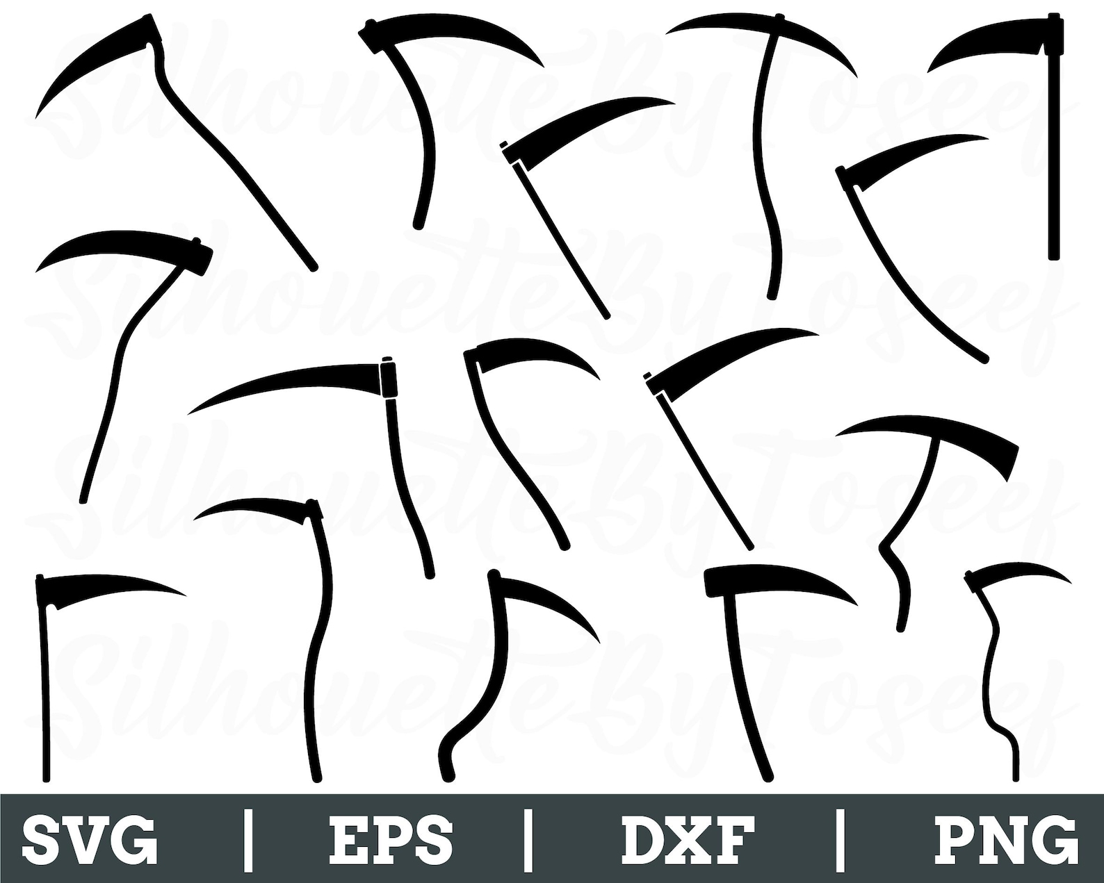 Scythe Svg, Scythe Silhouette, Scythe Vector, Scythe Dxf, Png - Etsy