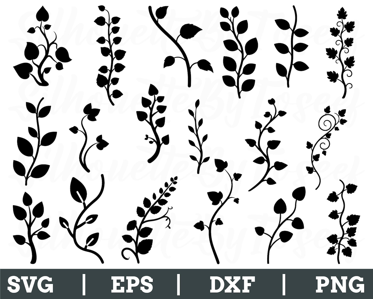 Vine Svg, Vine Silhouette, Vines Vector, Vine Dxf, Png - Etsy