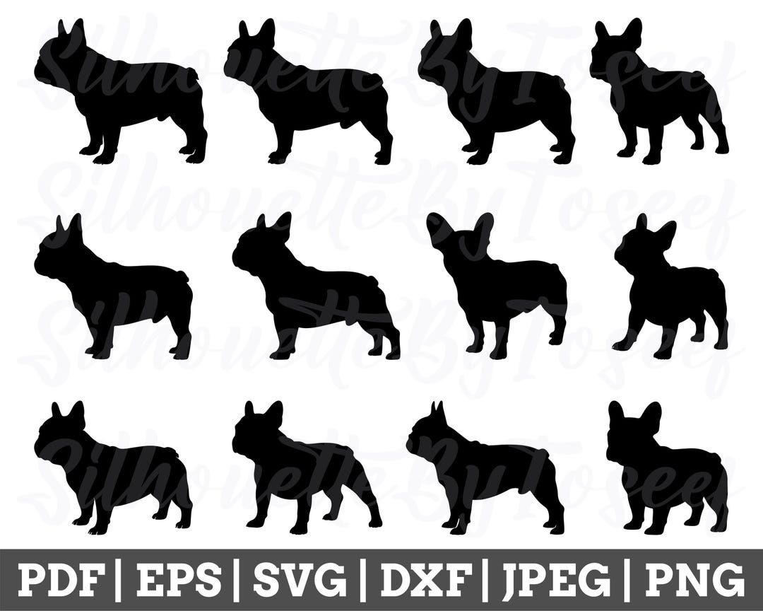 French Bulldog Svg, French Bulldogs Cut File, French Bulldog Vector ...