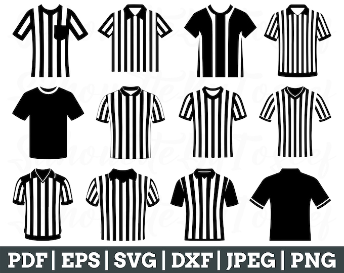 Referee Icon Vector Clipart Set / Outline & Stamp Drawing Graphic ...