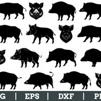 Wild Boar SVG Animal Illustration Forest Creature Clipart Hog Graphic ...