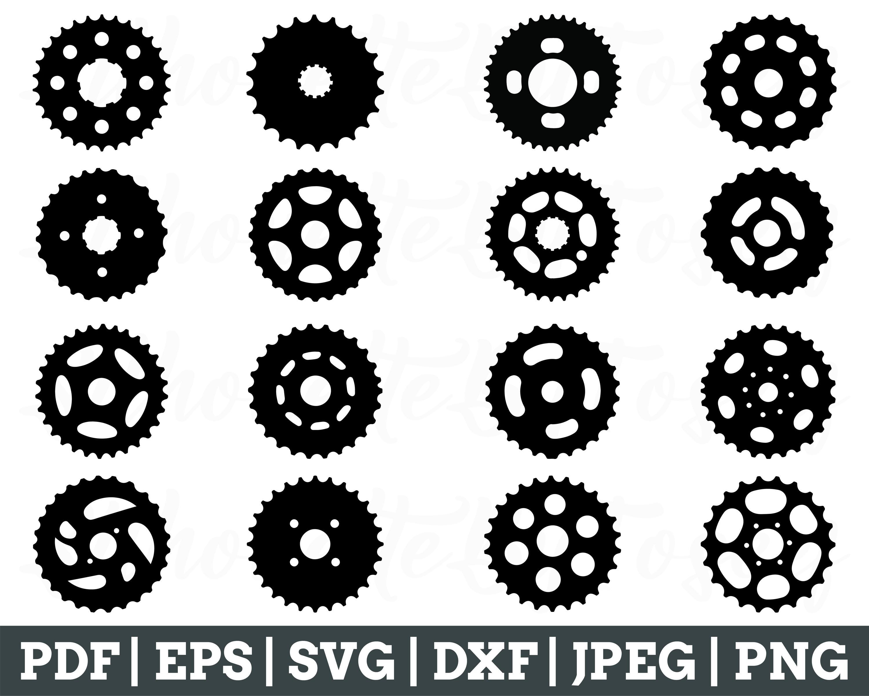 Sprocket Wheel Svg, Sprocket Wheel Cut File, Sprocket Wheel Silhouette ...
