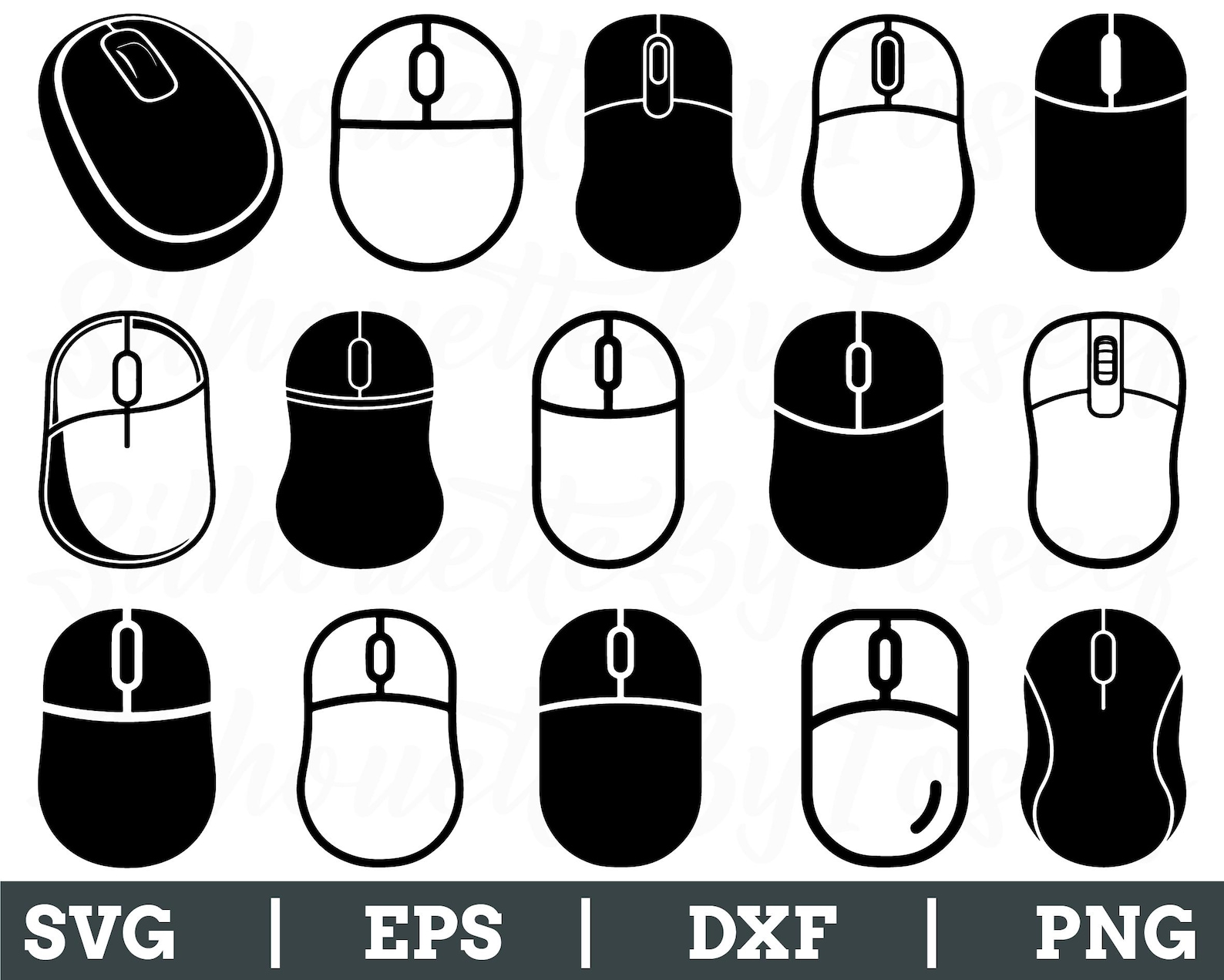 Computer Mouse Svg, Mouse Silhouette, Mouse Vector, Mouse Dxf, Png - Etsy