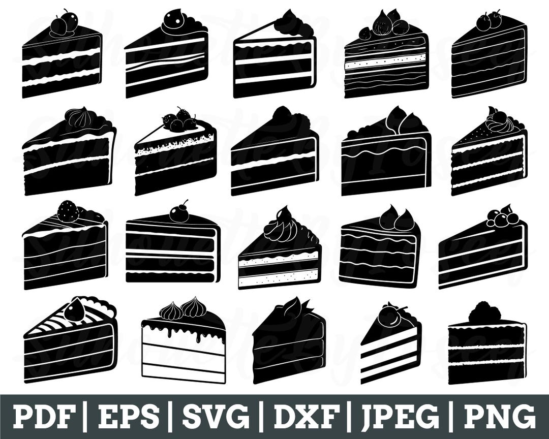 Cake Slice Svg, Cake Slice Cake Slive Cut File, Cake Slice Silhouette ...