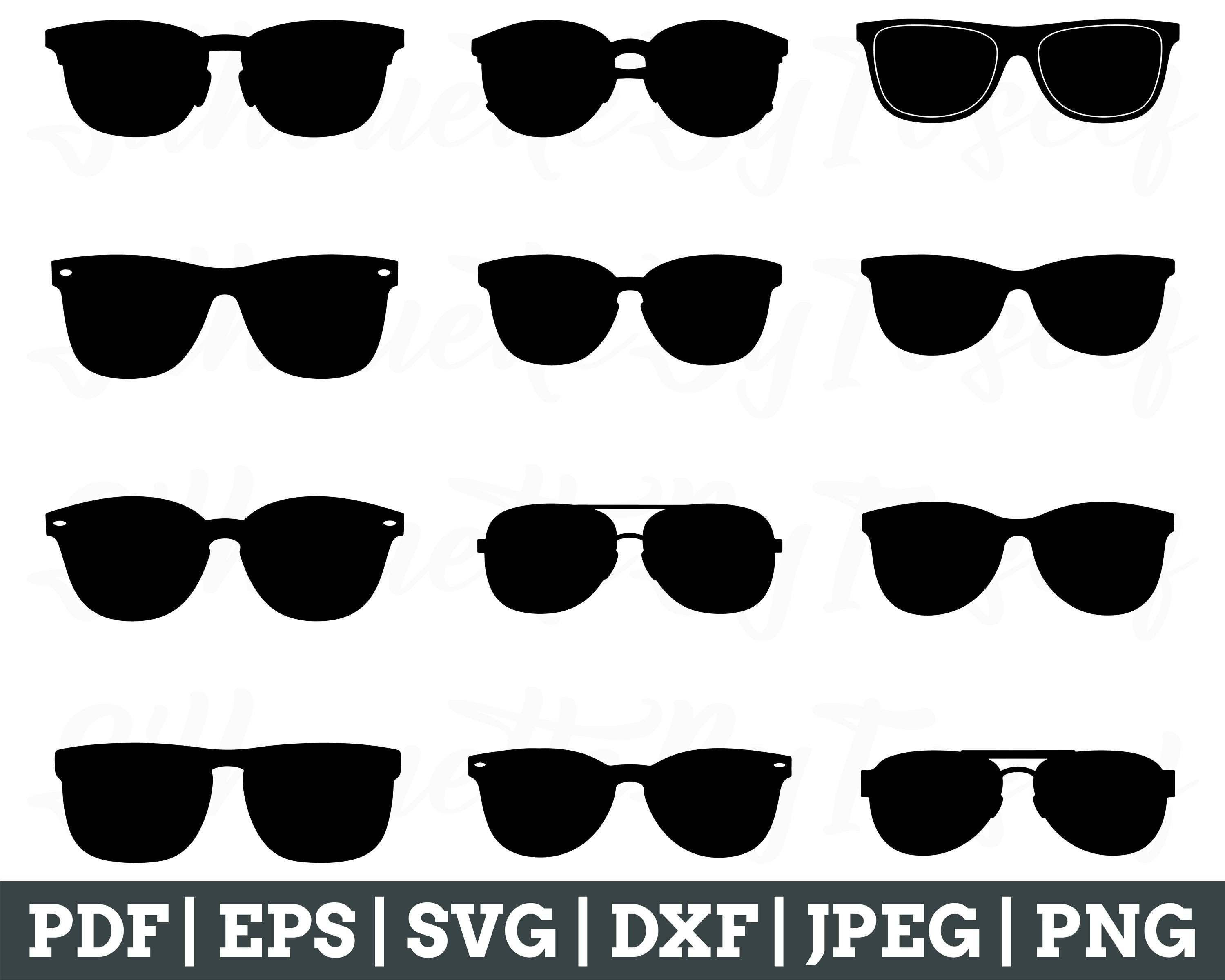 Sunglasses Svg, Sunglasses Silhouette, Sunglasses Vector, Sunglasses ...