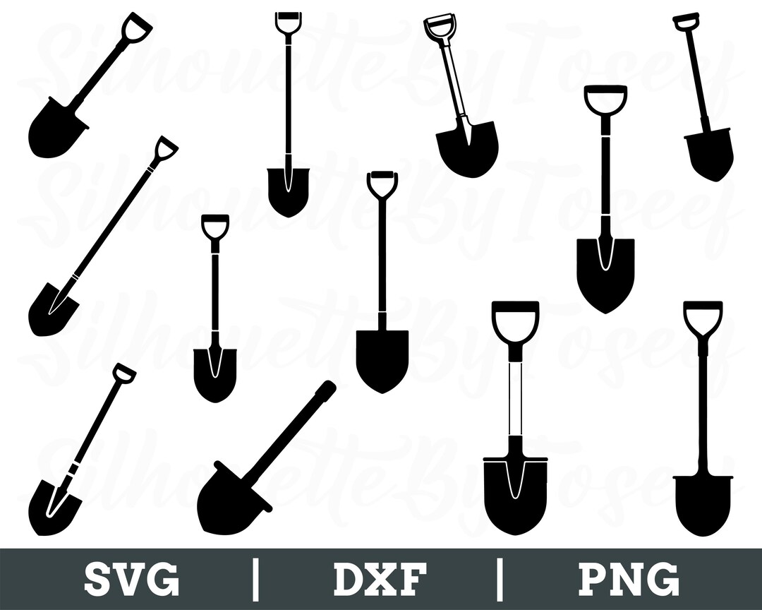 Shovel Svg, Shovel Silhouette, Shovel Cut File, Shove Vector, Shovel ...