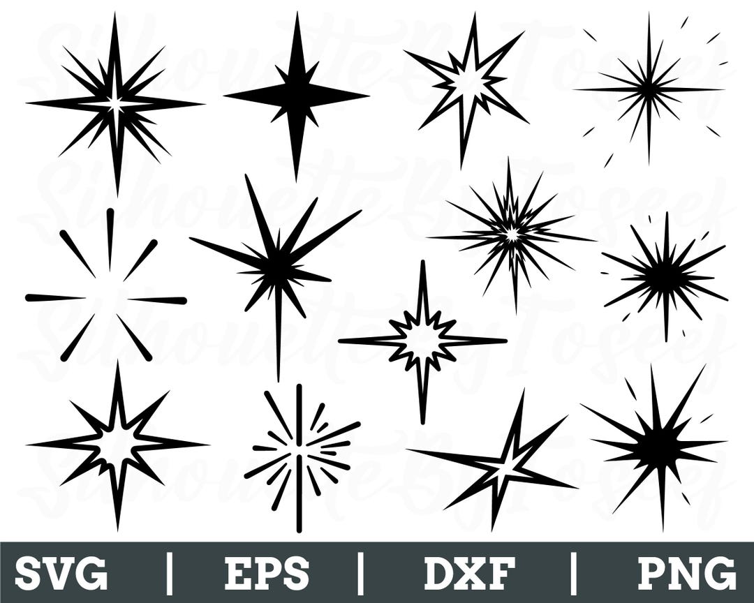 Spark Svg, Spark Silhouette, Spark Icon Vector, Dxf, Png - Etsy
