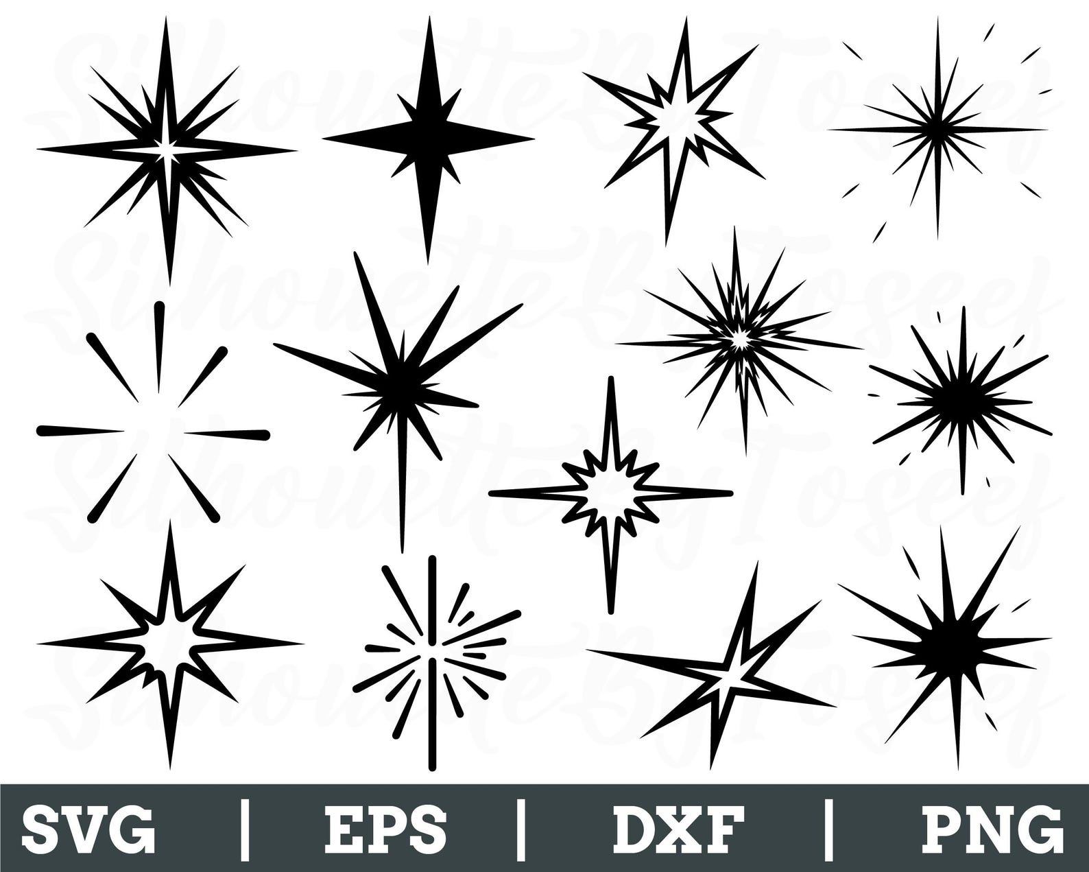 Spark Svg, Spark Silhouette, Spark Icon Vector, Dxf, Png - Etsy