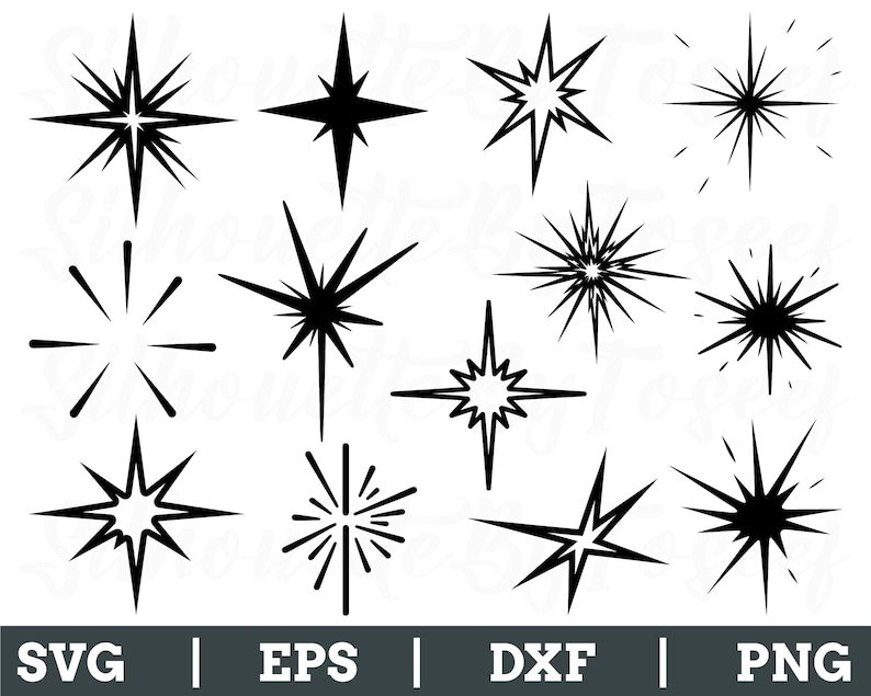 Spark Svg, Spark Silhouette, Spark Icon Vector, Dxf, Png - Etsy