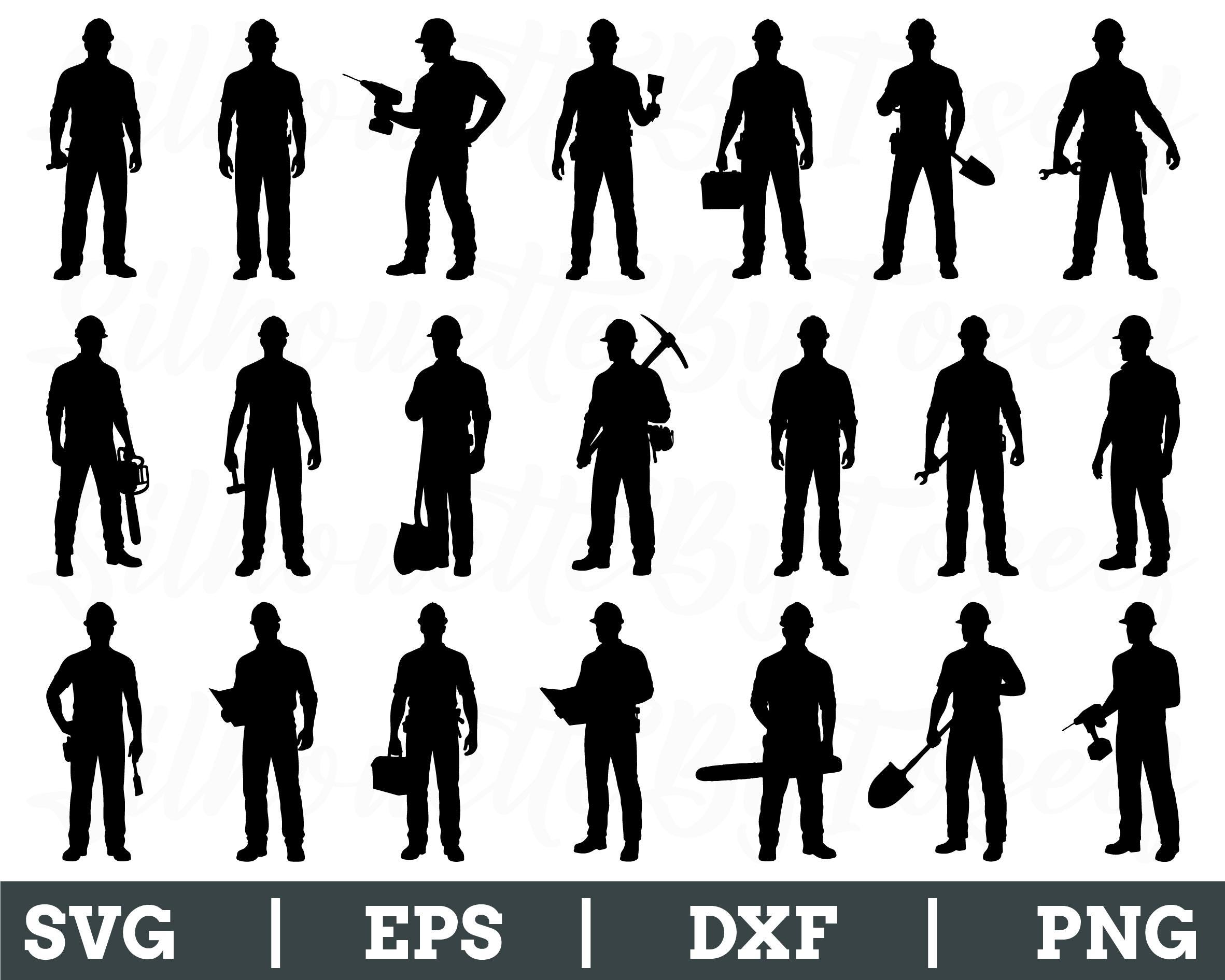 Male Worker Svg, Male Worker Silhouette, Male Worker Dxf, Png - Etsy