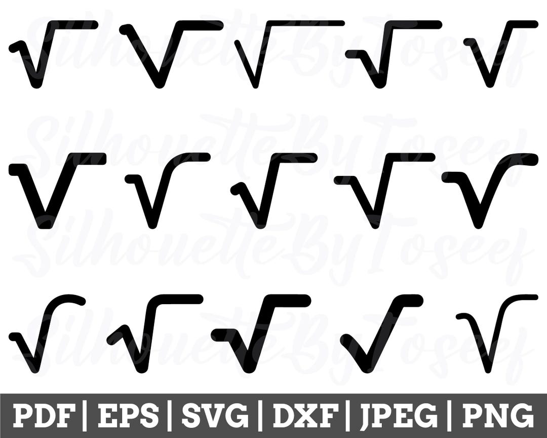 Square Root Svg, Square Root Vector, Math Symbol, Square Root Icon ...