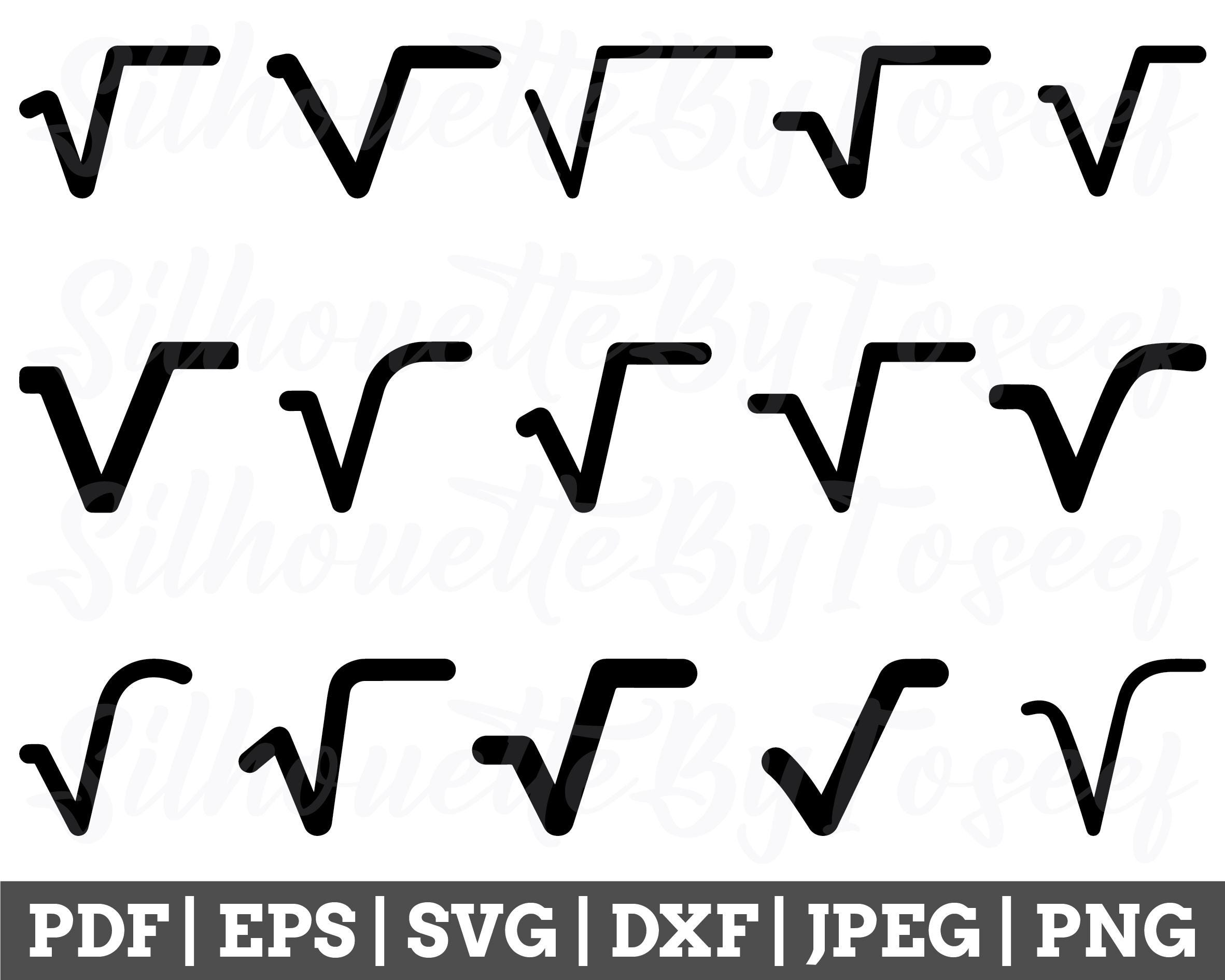 Square Root Svg, Square Root Vector, Math Symbol, Square Root Icon ...