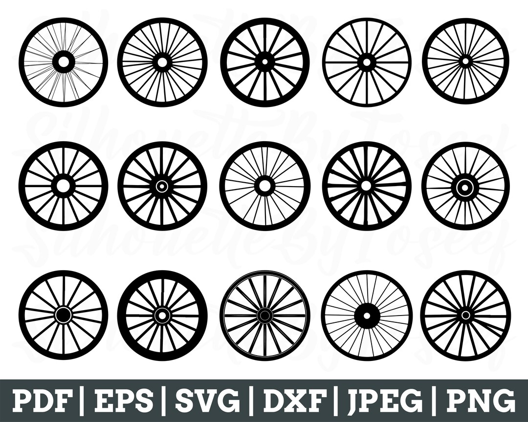 Wagon Wheel Svg, Wagon Wheel Cut File, Wagon Wheels Silhouette, Wagon ...