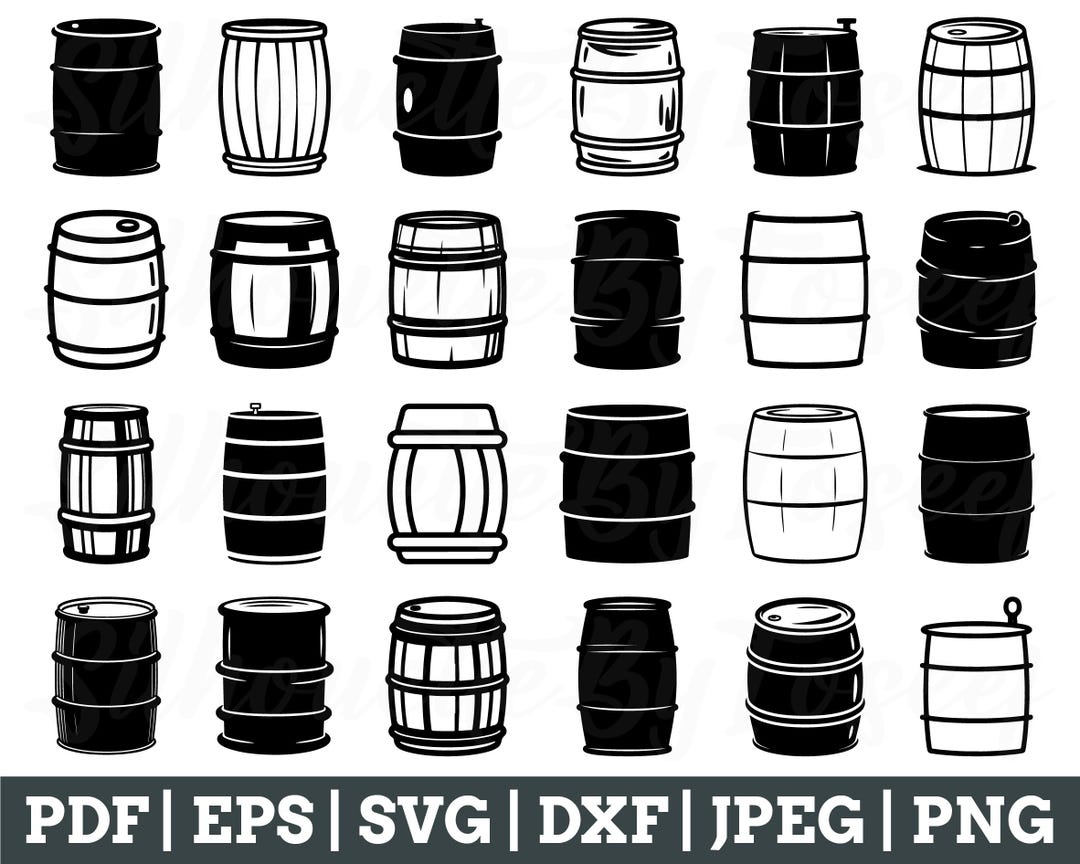 Barrel Svg, Barrel Cut File, Barrel Silhouette, Barrel Cut File, Barrel ...