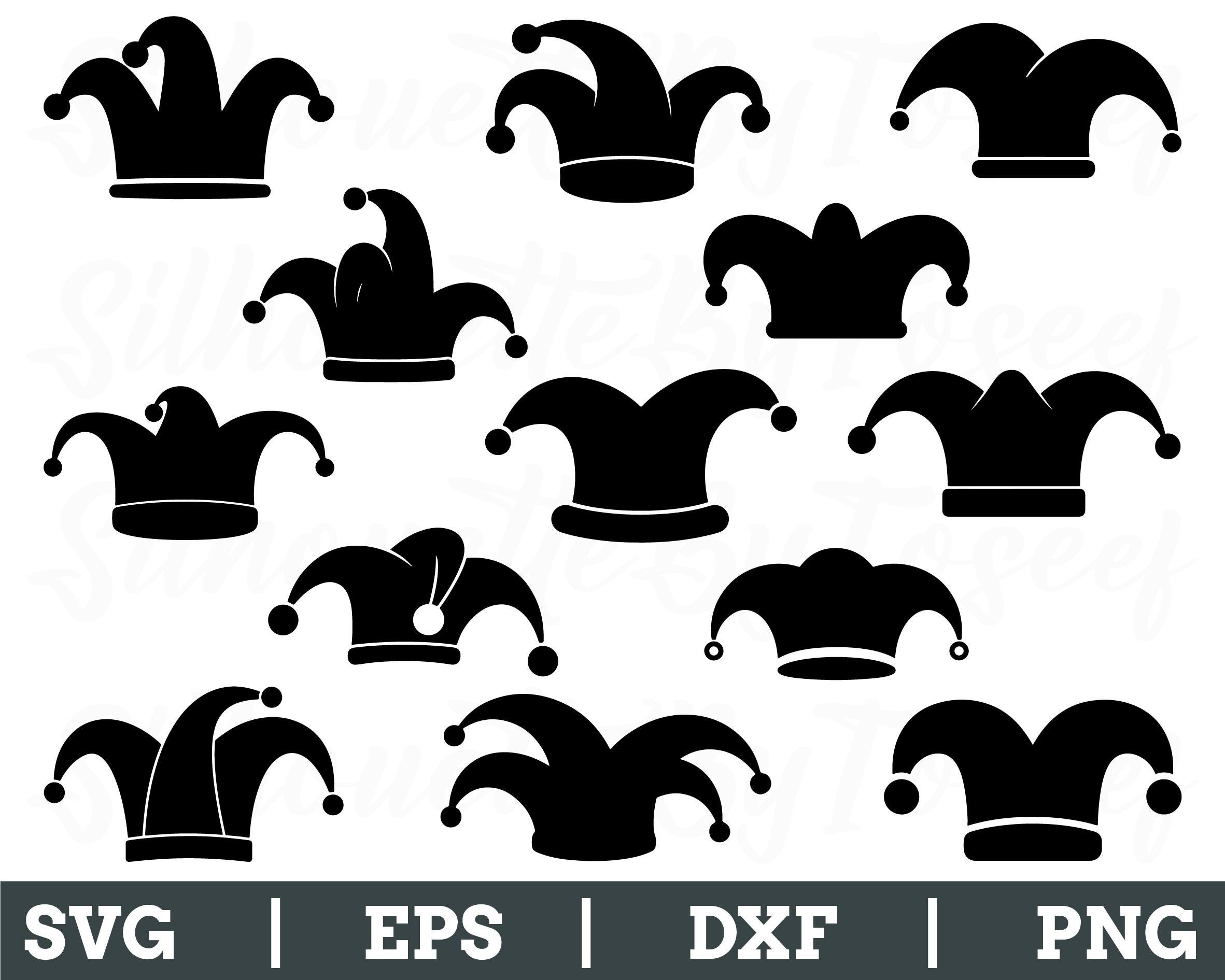Jester Hats Svg, Jester Hat Cut File, Jester Hat Vector, Jester Hat Dxf ...