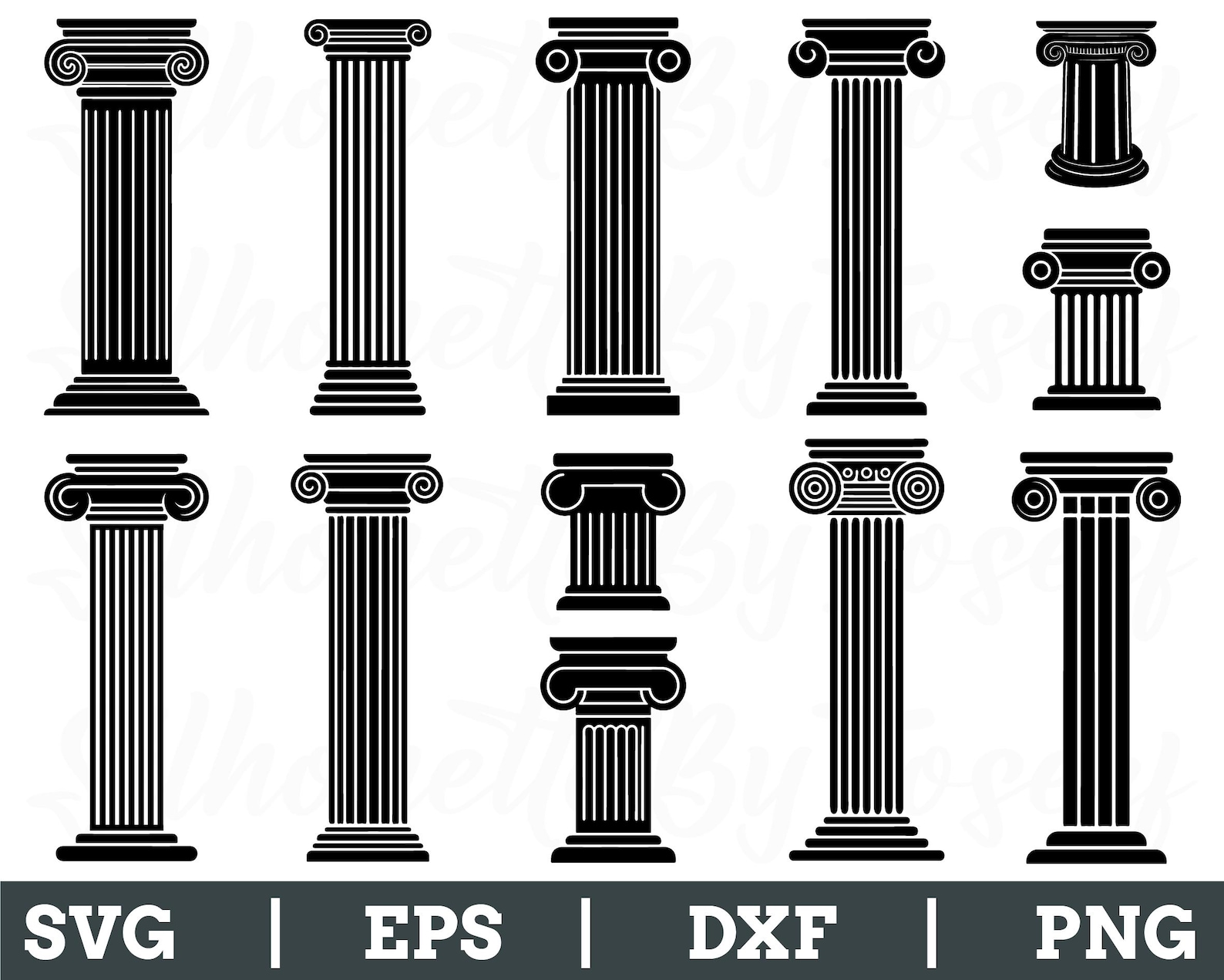 Greek Columns Svg, Greek Column Vector, Greek Column Dxf, Png - Etsy