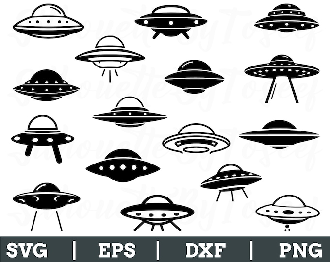UFO SVG, UFO Svg Cut Files for Cricut, Ufo Clipart, Ufo Outline Svg ...