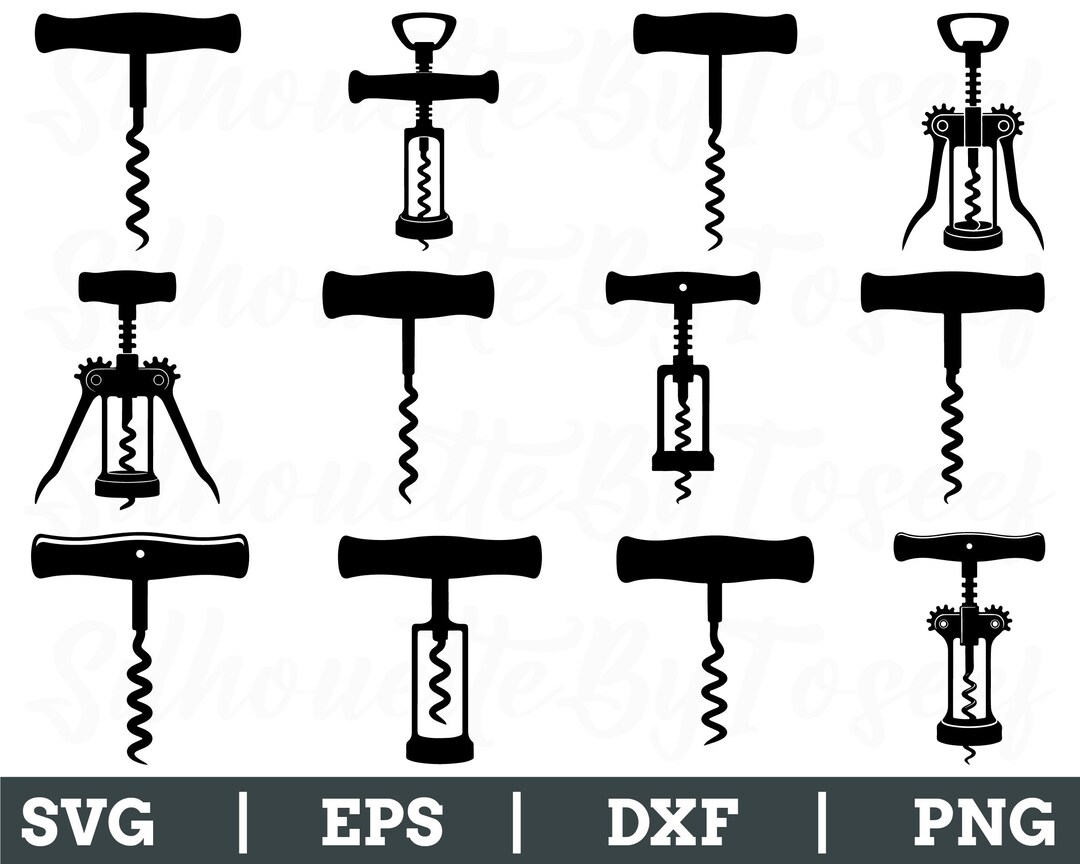 Corkscrew Svg, Corkscrew Silhouette, Corkscrew Vector, Corkscrew Dxf ...