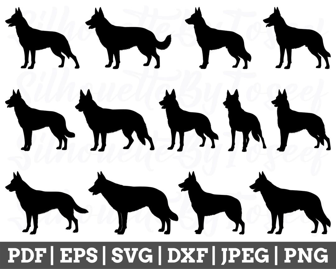 Dutch Shepherd Dog Svg, Dutch Shepherd Dogs Cut File, Shepherd Breed ...