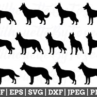 Dutch Shepherd Svg Vector File, Dutch Shepherd Clip Art Cut File, Dutch ...