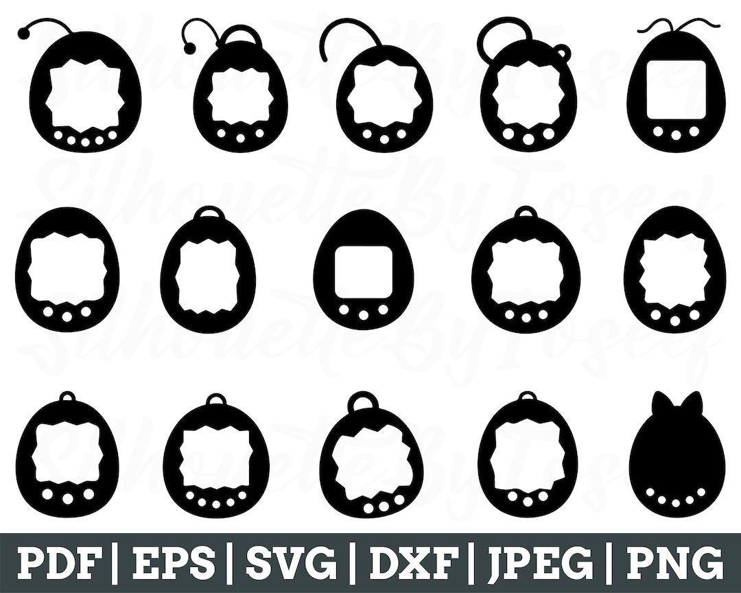 Tamagotchi Svg, Tamagotchi Silhouette, Tamagotchi Cut File, Tamagotchi ...
