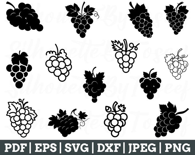 Grapes Svg. Grape Vine Pattern Svg. Grape Vine Ornament Svg. Grapes ...