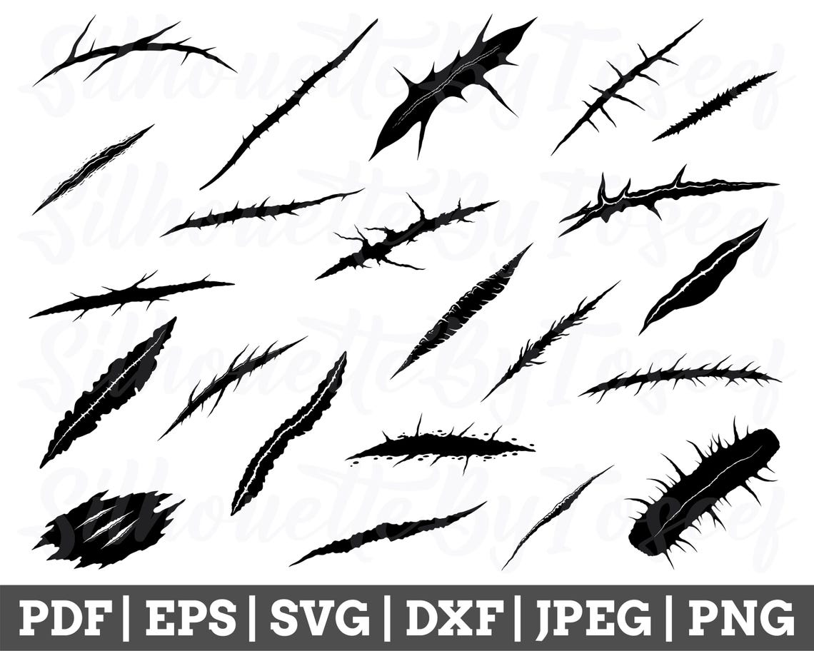 Scars Svg, Scars Cut File, Scar Silhouette, Scar Vector, Scar Dxf, Jpeg ...