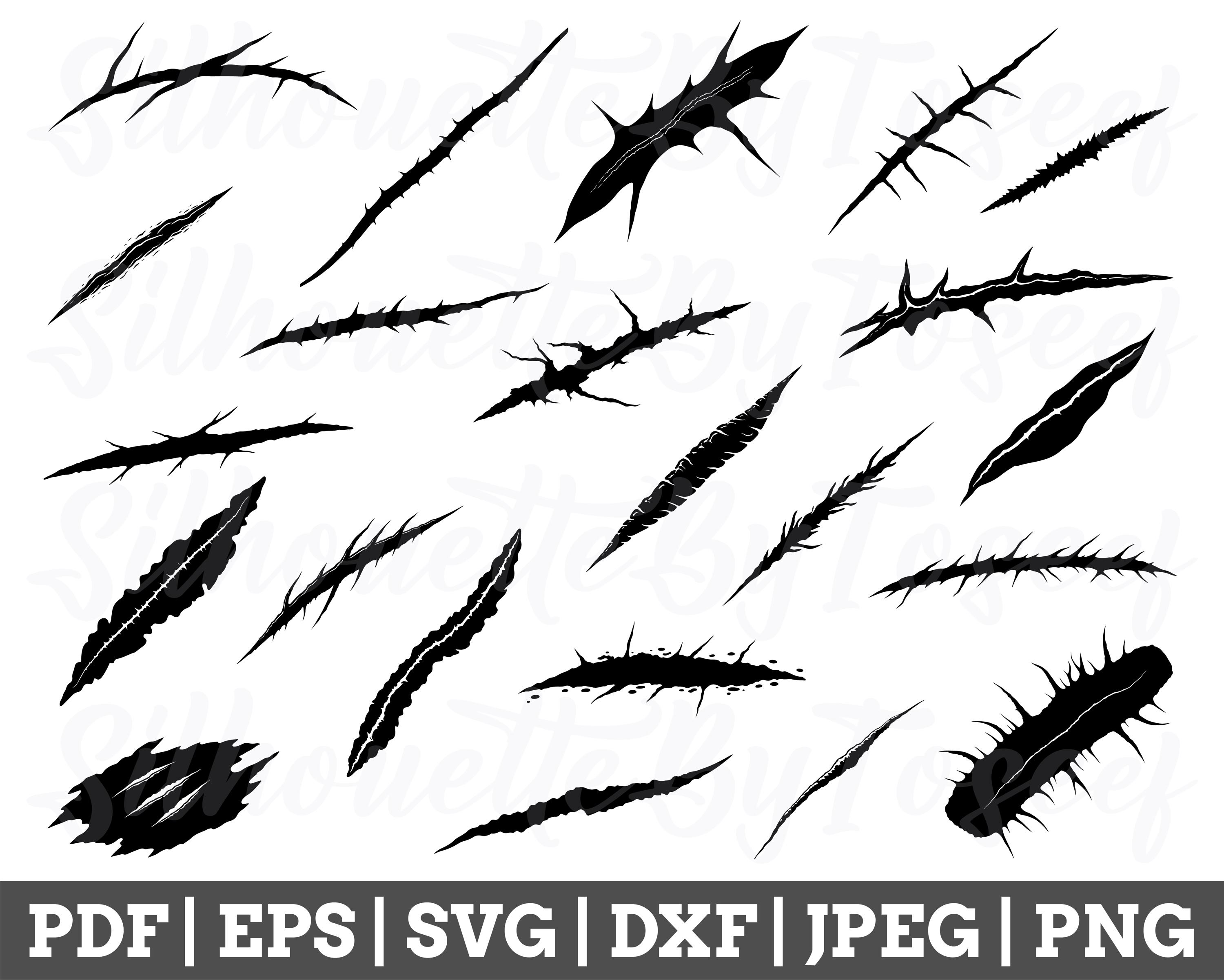 Scars Svg, Scars Cut File, Scar Silhouette, Scar Vector, Scar Dxf, Jpeg ...