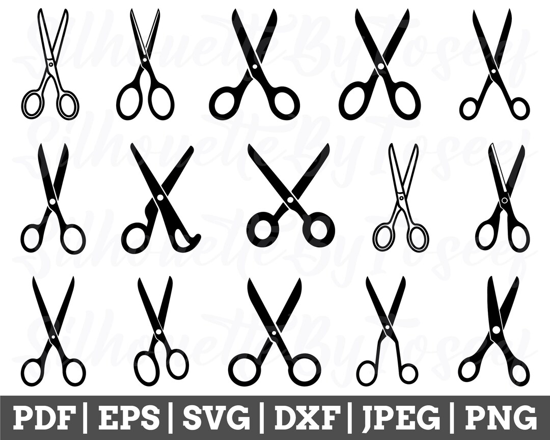 Scissors Svg, Scissors Cut File, Scissors Silhouette, Scissors Vector ...
