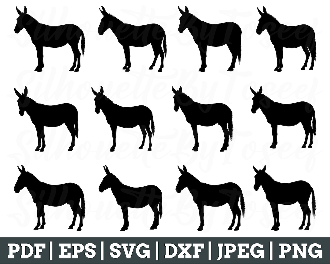 Mule Svg, Mule Cut File, Mule Silhouette, Mule Vector, Mule Cricut ...