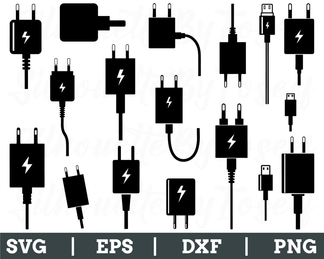 Mobile Charger Svg, Mobile Charger Silhouette, Mobile Charger Cut File ...