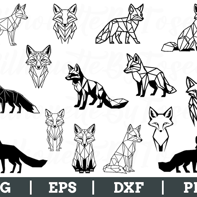 Geometric Fox - Etsy