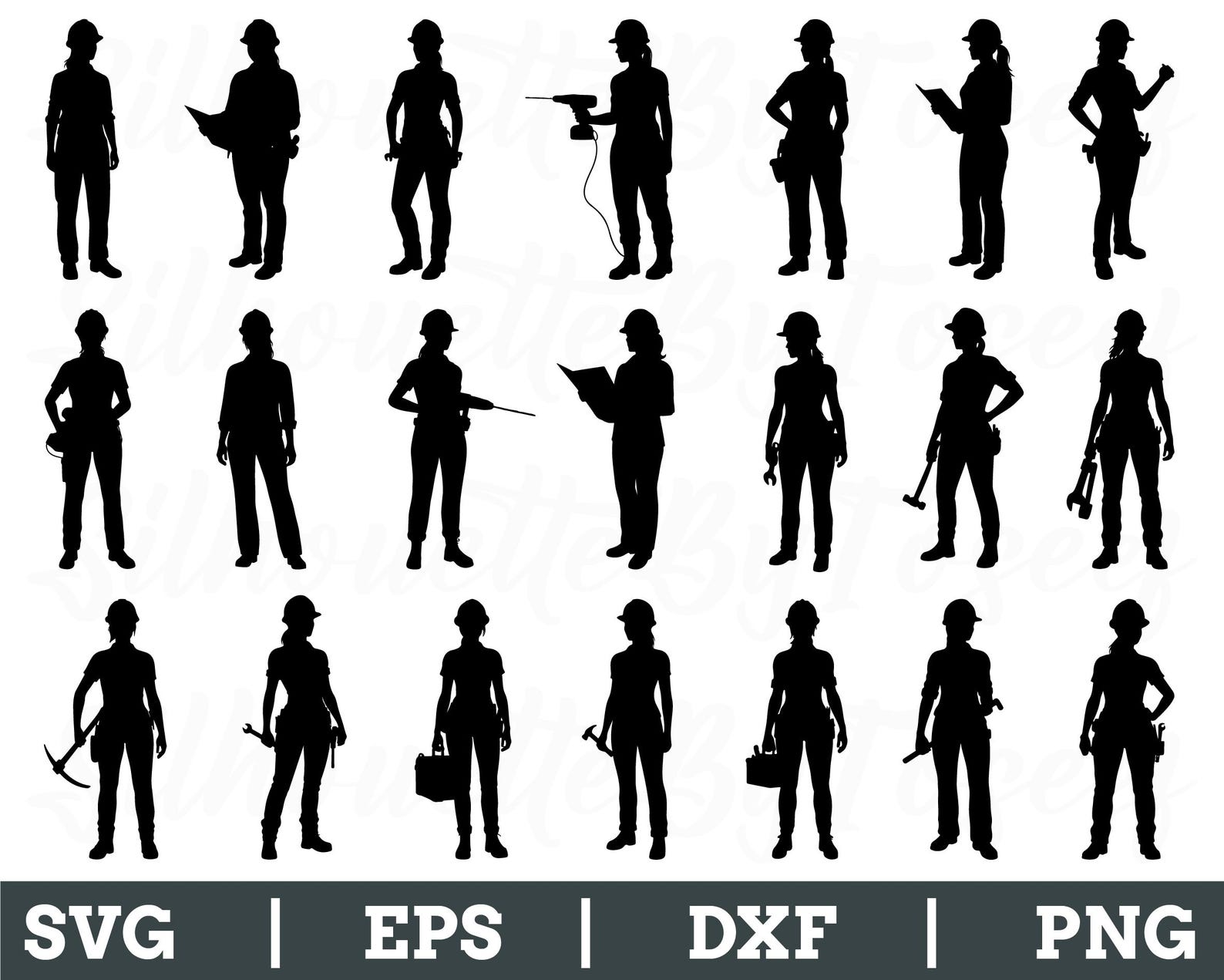 Female Worker Svg, Female Worker Silhouette, Female Worker Cut File ...