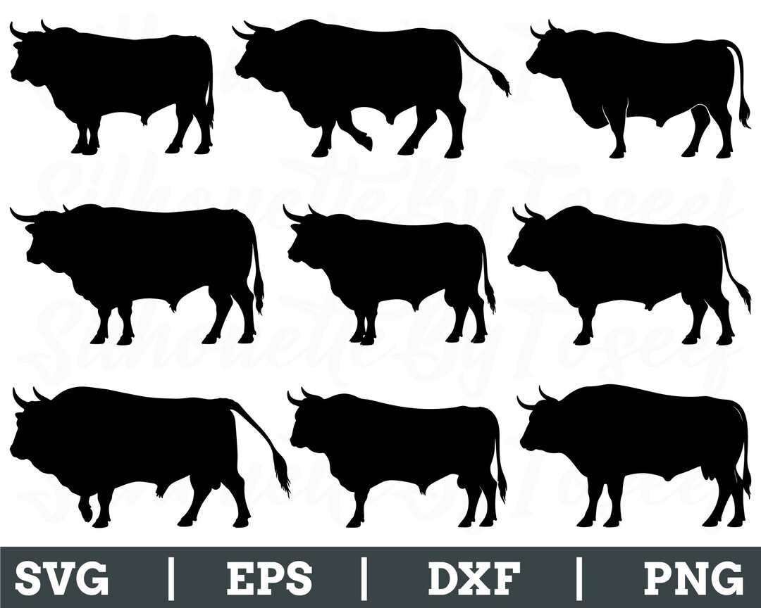 Ox Bull Svg, Ox Silhouette, Ox Vector, Ox Cut File, Vector, Dxf, Png - Etsy