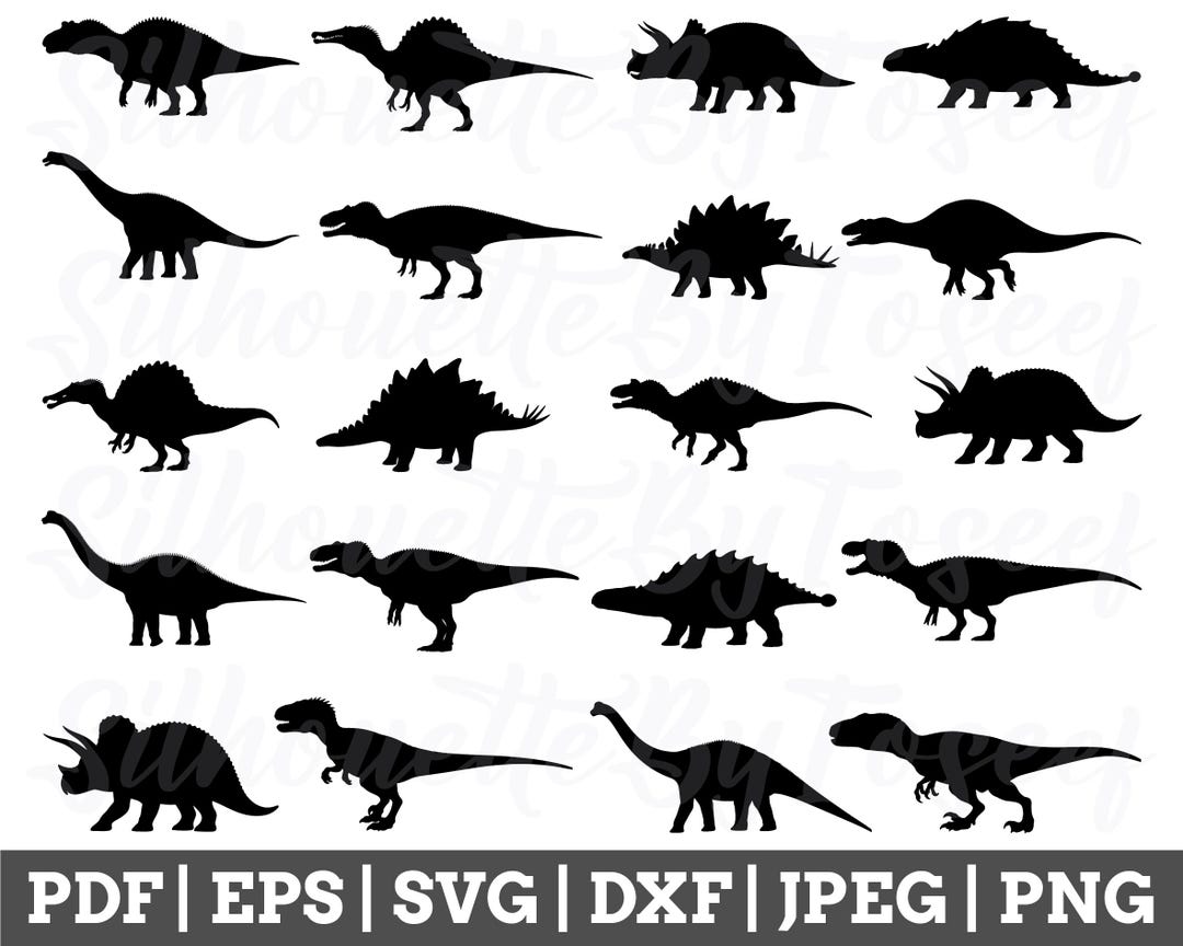 Dinosaur Svg, Dinosaur Silhouette, Dinosaurs Cut File, Dinosaur Cricut ...