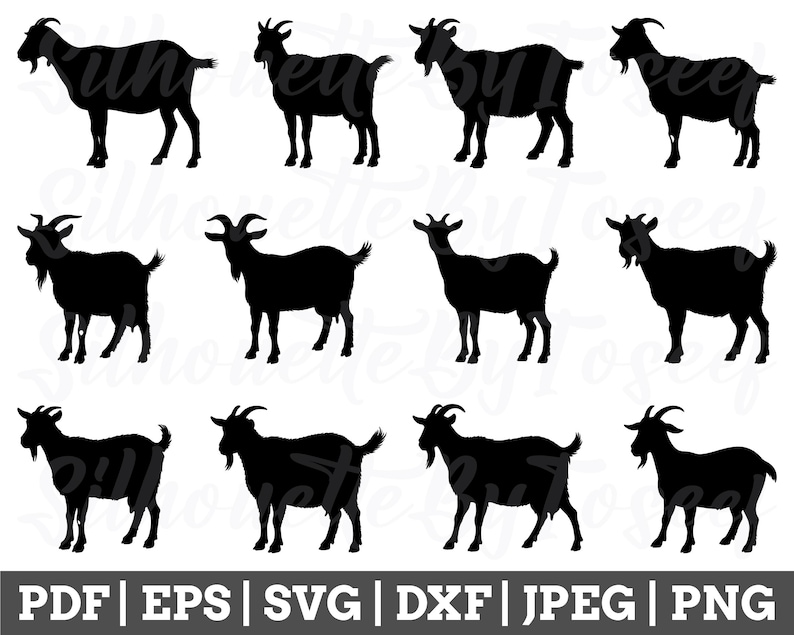 Goat Svg, Goat Cut File, Goat Silhouette, Goat Vector, Goat Cricut ...