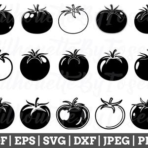 Tomato Svg, Tomato Cut File, Tomato Vector, Tomato Silhouette, Tomato ...