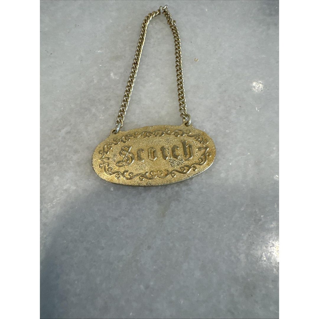 Vintage Reversible Scotch/gin Liquor Tag - Etsy