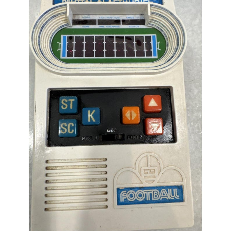 Vintage MATTEL Football and Football II Electronic Handheld Game Works ...