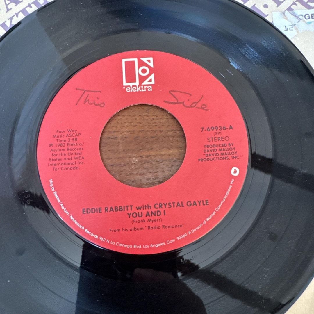 1982 Eddie Rabbitt & Crystal Gayle - You I - Elektra (45RPM 7" Single ...