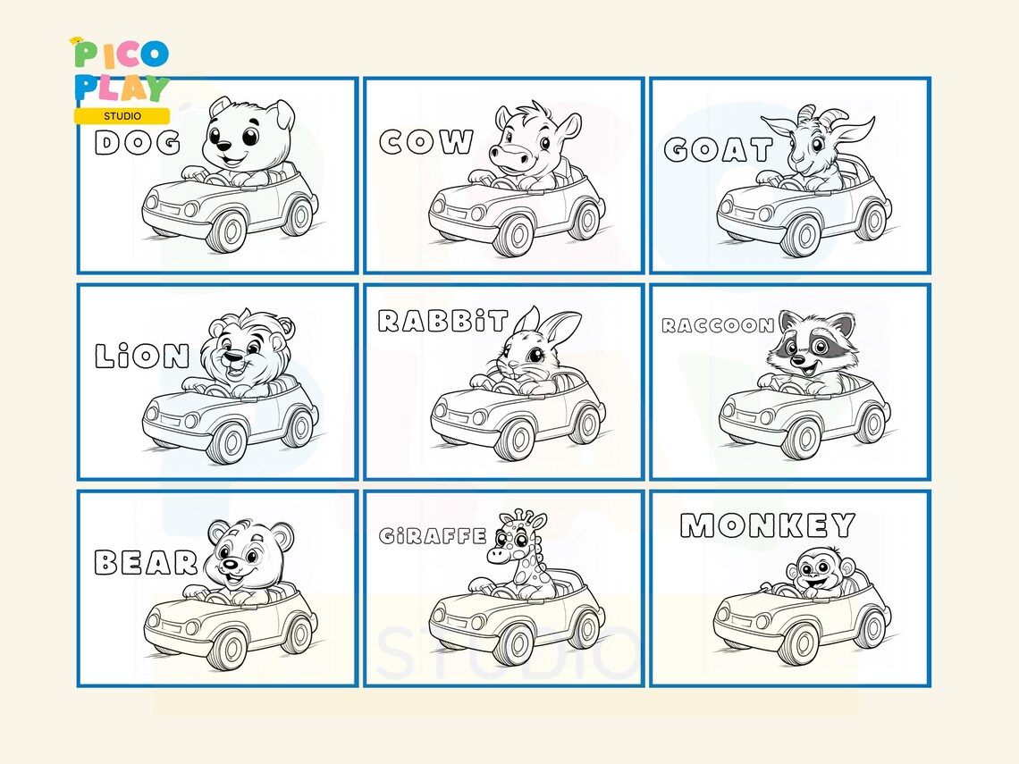 30 Animal-themed Coloring Pages for Kids | Educational Animal Printable ...