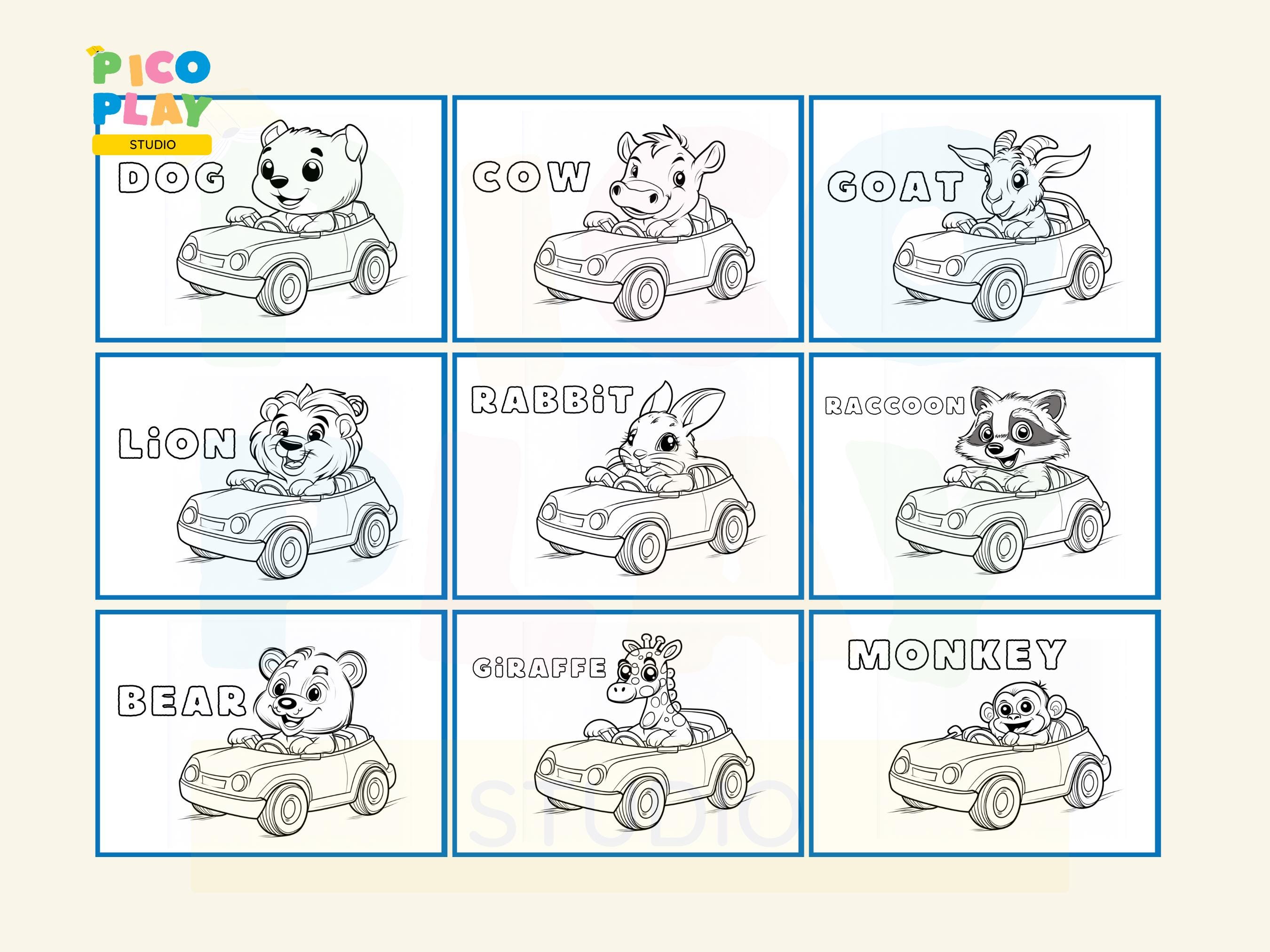 30 Animal-themed Coloring Pages for Kids | Educational Animal Printable ...