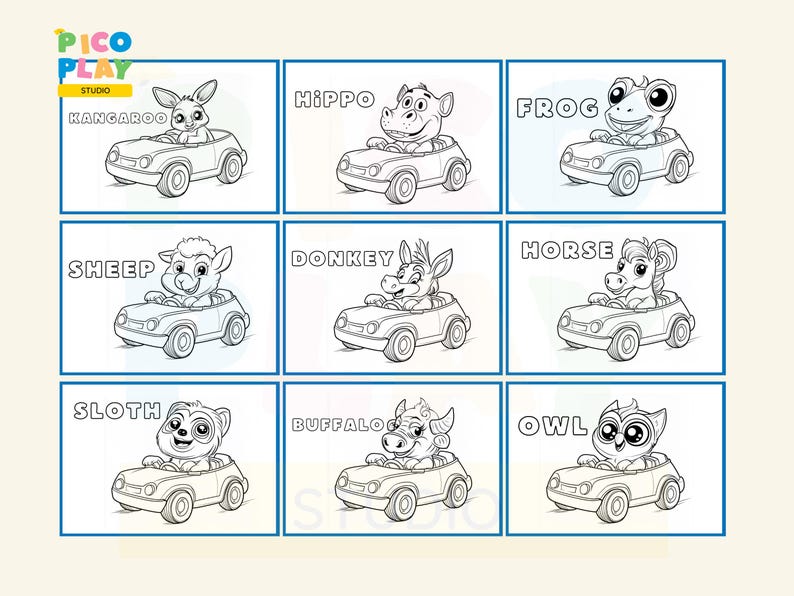 30 Animal-themed Coloring Pages for Kids | Educational Animal Printable ...