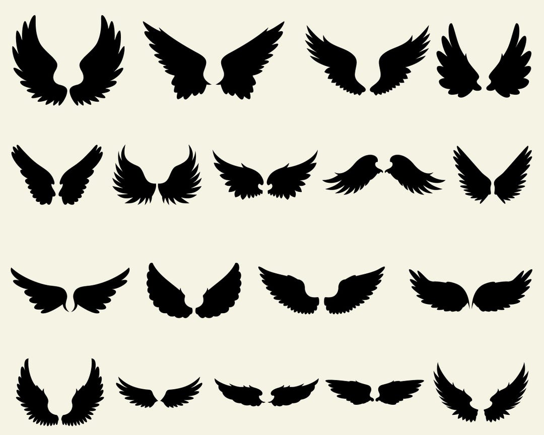 Angel Wings Svg,angel Wing Svg,angel Wings Png,wings Shape,wing Outline ...