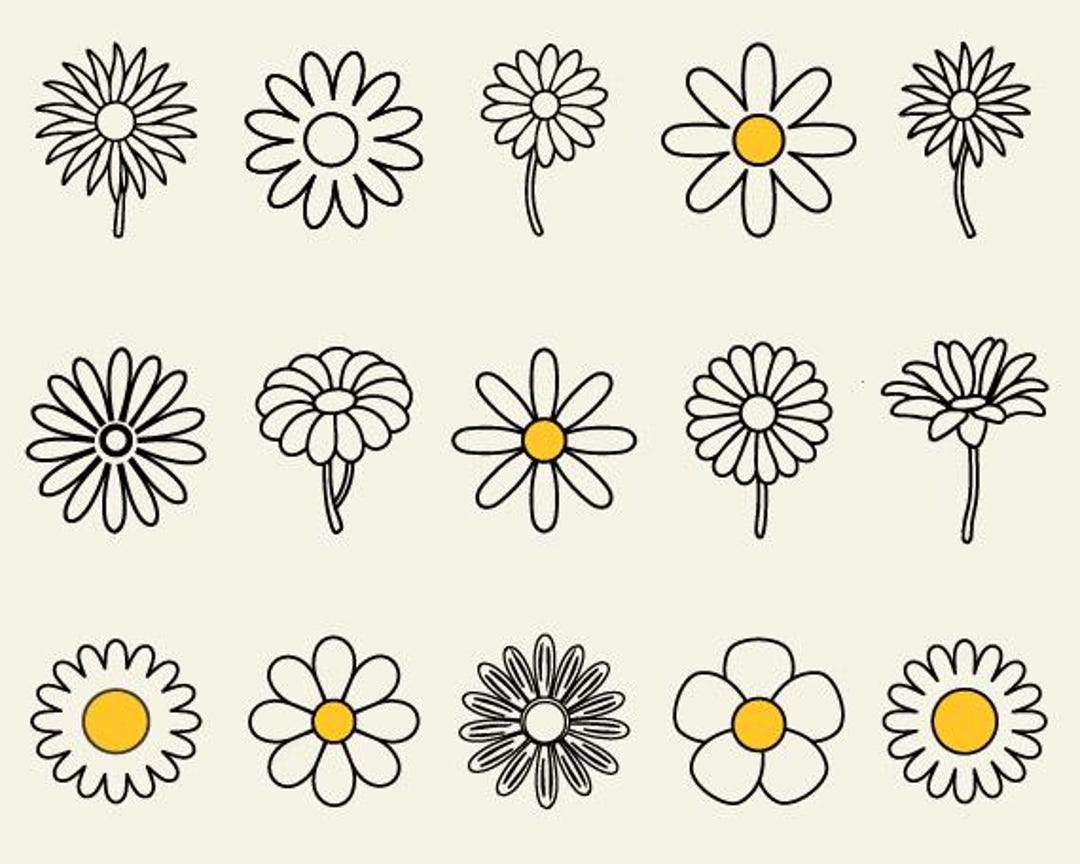 Daisy Svg Bundle, Daisy Flowers SVG, Daisy Flower Clipart, Flower Svg ...