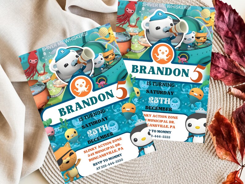 Editable the Octonauts Birthday Invitation Template, Printable Birthday ...