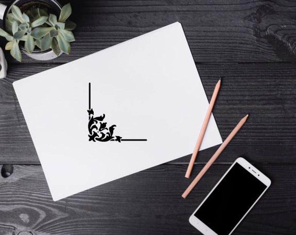 Corner Svg Bundle, Corner Svg, Floral Corner Svg Files, Decorative Page ...