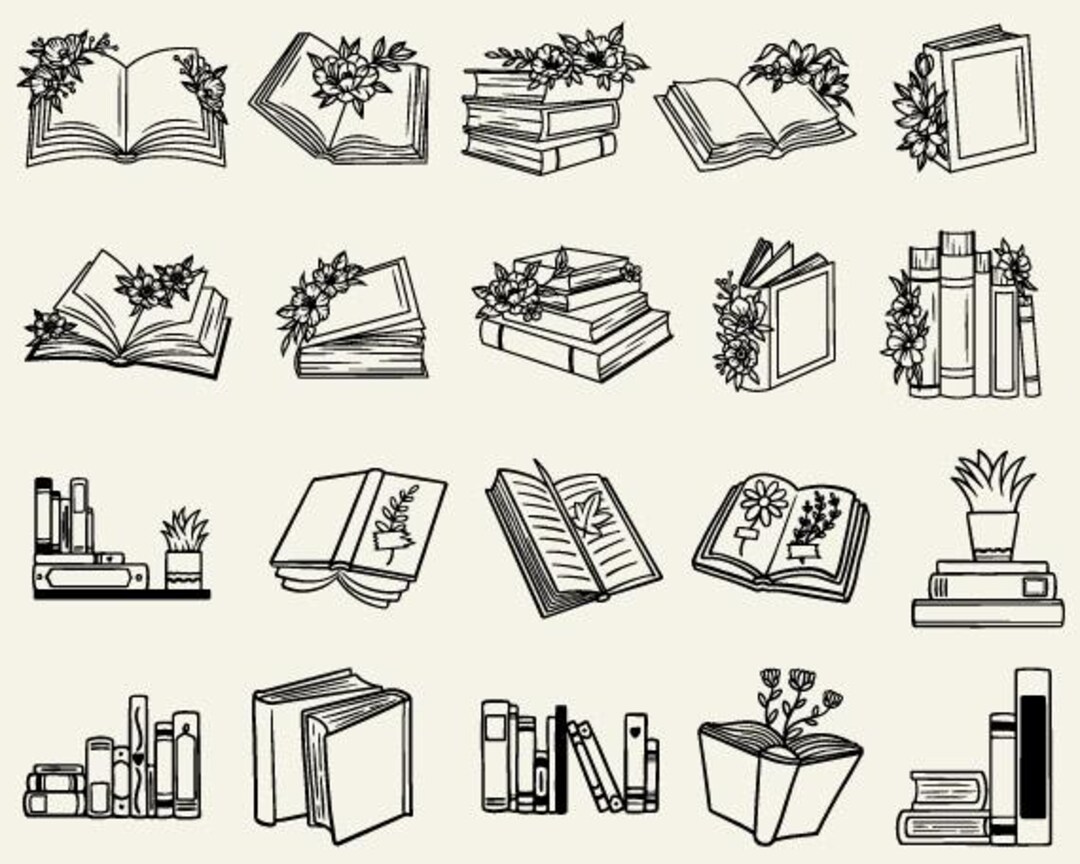 BOOKS SVG, BOOKS Svg Cut Files for Cricut, Book Svg Cut Files, Books ...